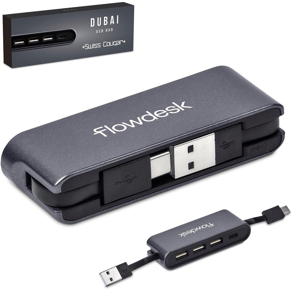 Swiss Cougar Dubai USB Hub - Gun Metal – Sedgars Sport